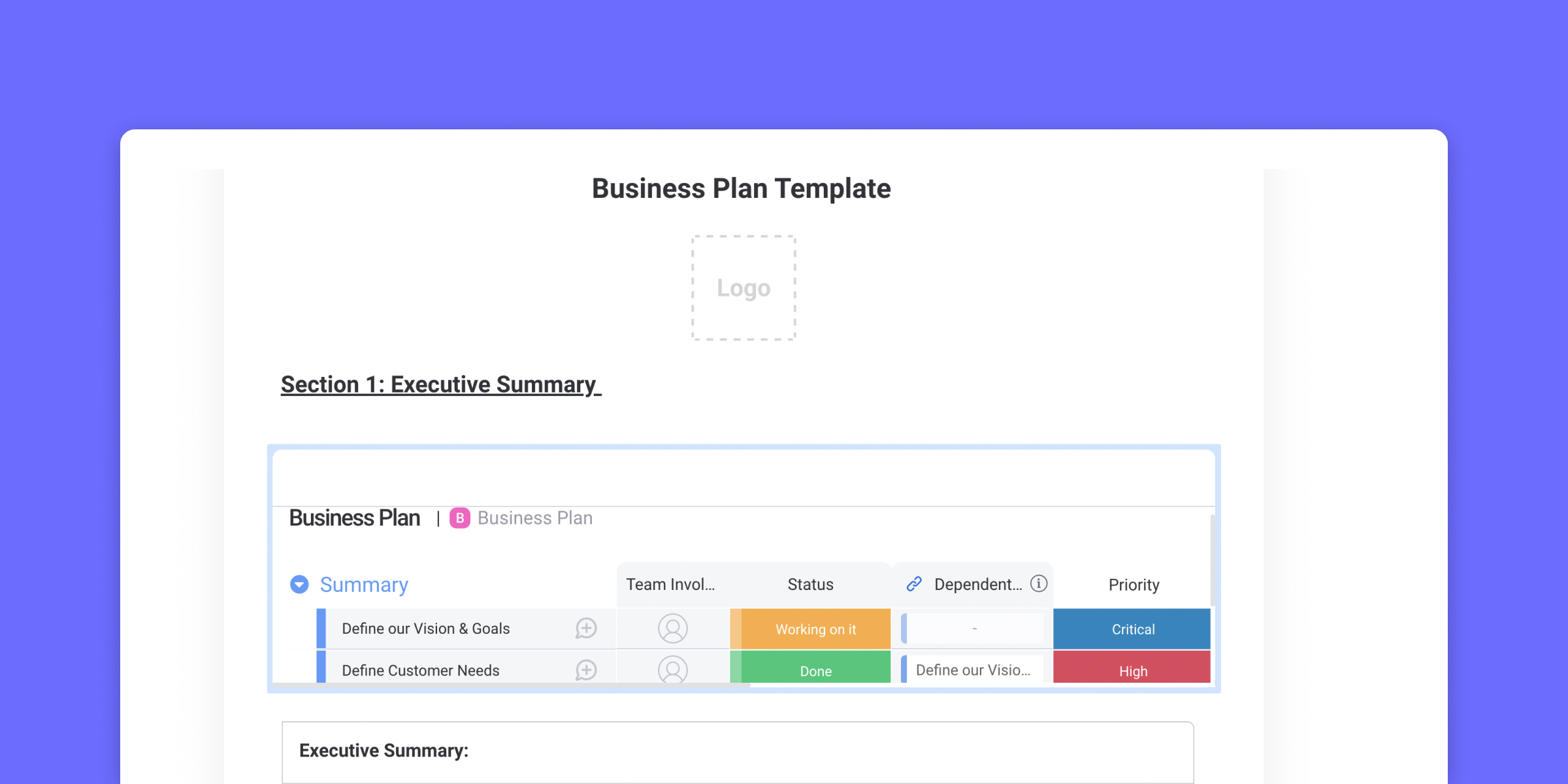 A Business Plan Template To Organize Your Strategy