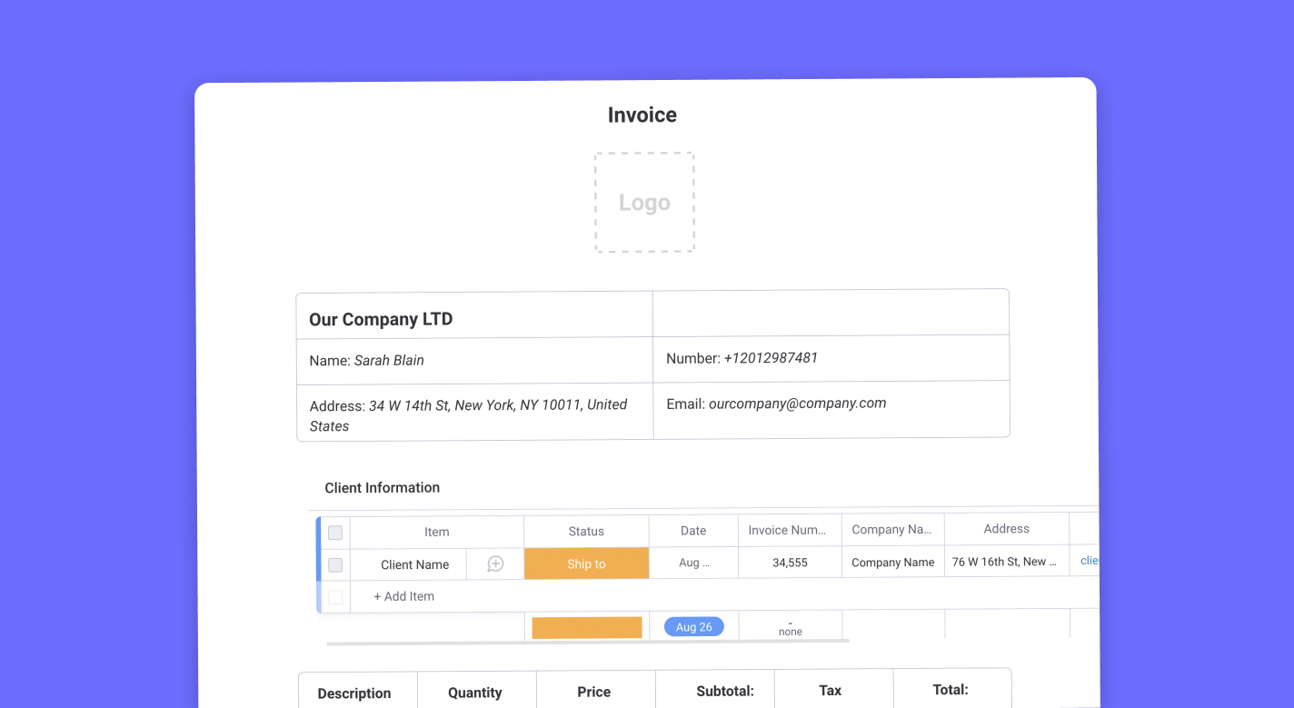 Free Sales Invoice Template — Get More Done In Less Time